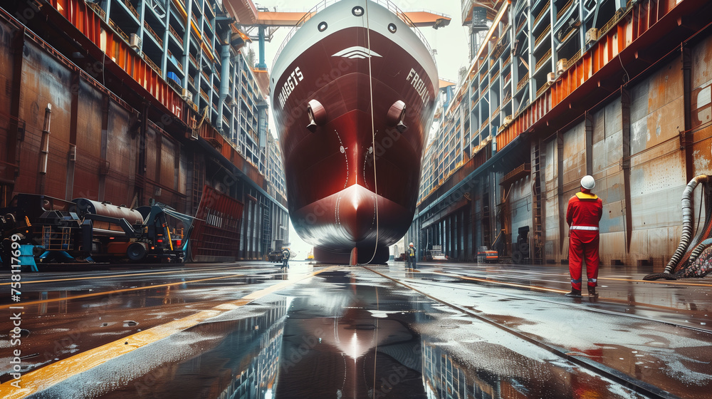 Engineering Marvels: Hyper-Realistic Insights into Naval Industry Stock ...