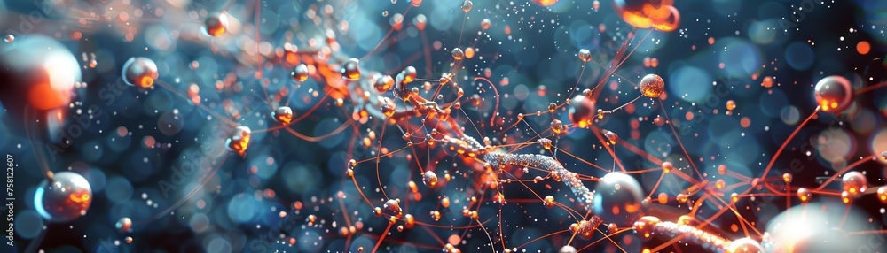 Interconnected elements depicting a digital ecosystem in a state of ...