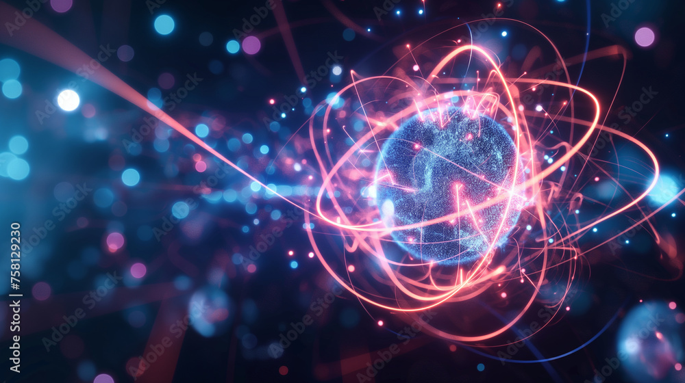 Visualization of chaotic particle decay, representing the instability ...