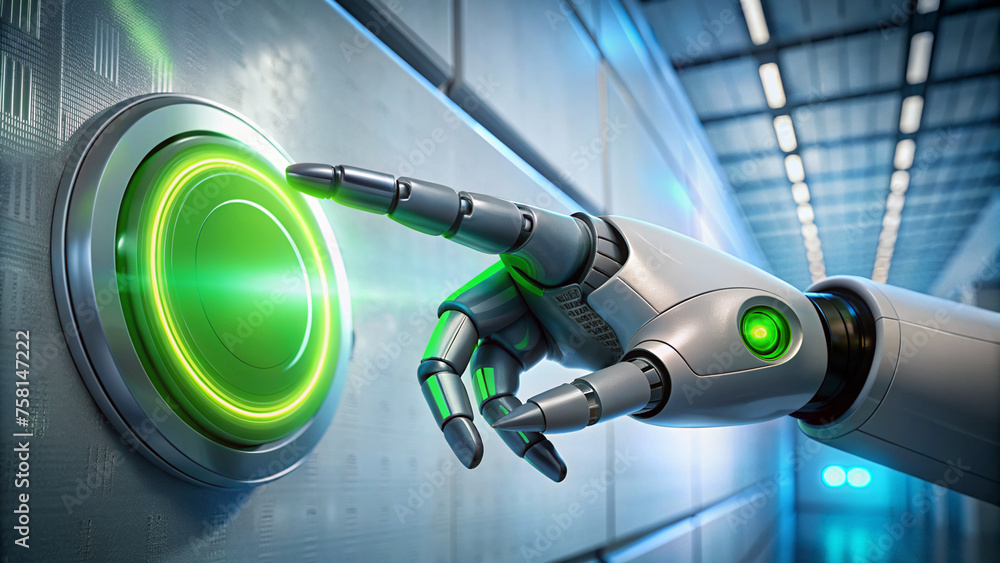 Futuristic Robotic Arm Interacting with Secure Access Control Panel ... Futuristic Robotic Arm Interacting with Secure Access Control Panel ...