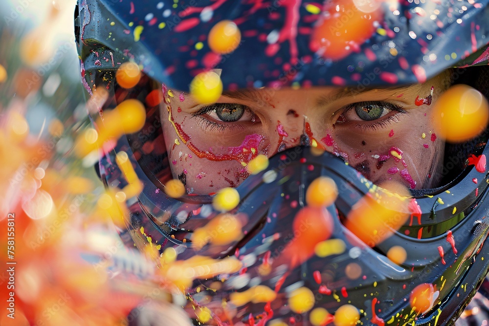 A teenage boy celebrating his birthday with a paintball battle against ...