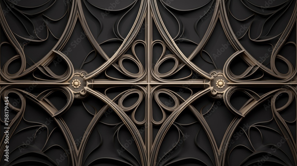 Geometric background in the style of gothic architecture with ornaments ...