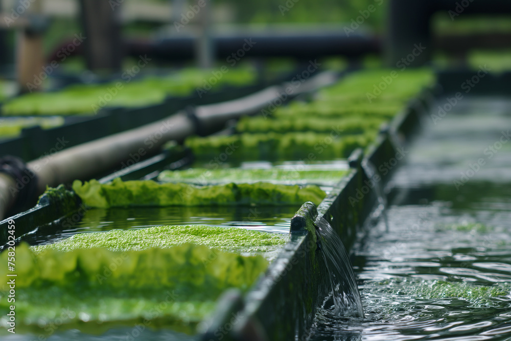 algae farming for dietary supplement production Stock Photo | Adobe Stock