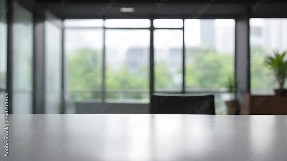 blurred office background with windows, office background for use any ...