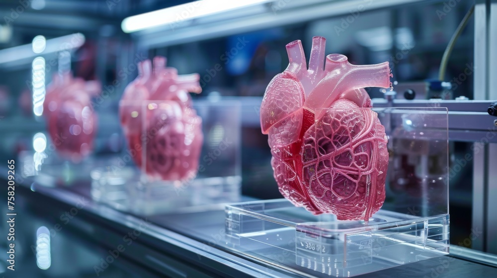 3D printed organs in a future medical lab, showcasing the revolution in ...