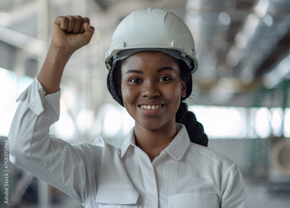 Aspiring Industrial Leader: Confident Black Female Engineer with ...