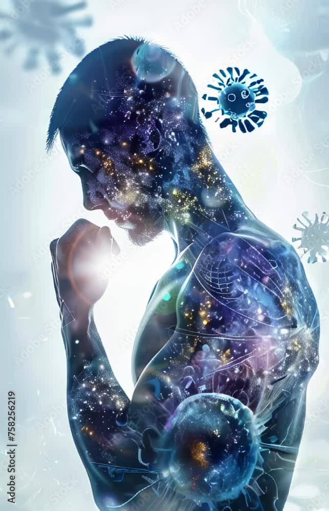 vertical slow motion of Human Silhouette profile Representation Viral ...