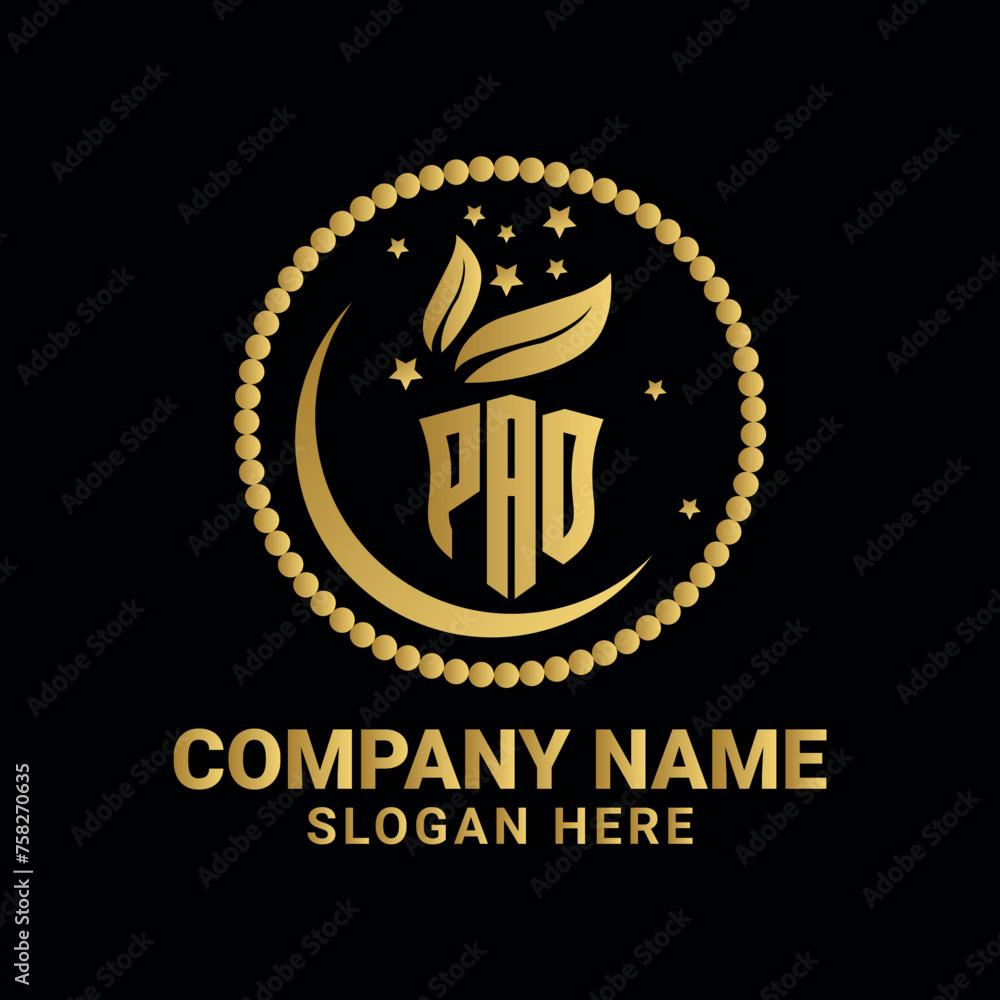 PAO, PAO letter, PAO Initials, PAO circle, PAO Flat, PAO business, PAO ...