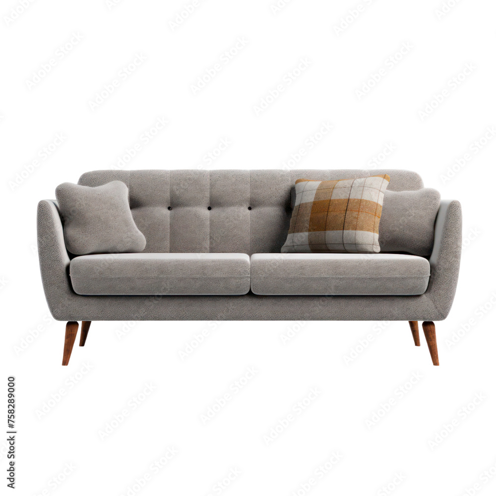 Modern sofa on transparent background. Furniture for the modern ...