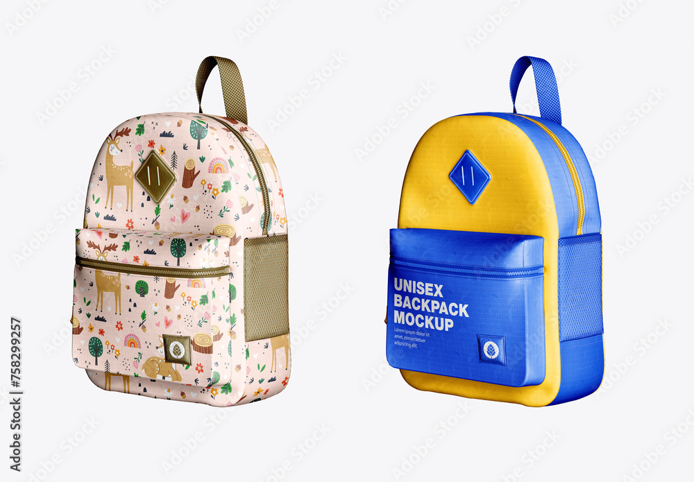 Child Backpack Mockup Stock Template | Adobe Stock