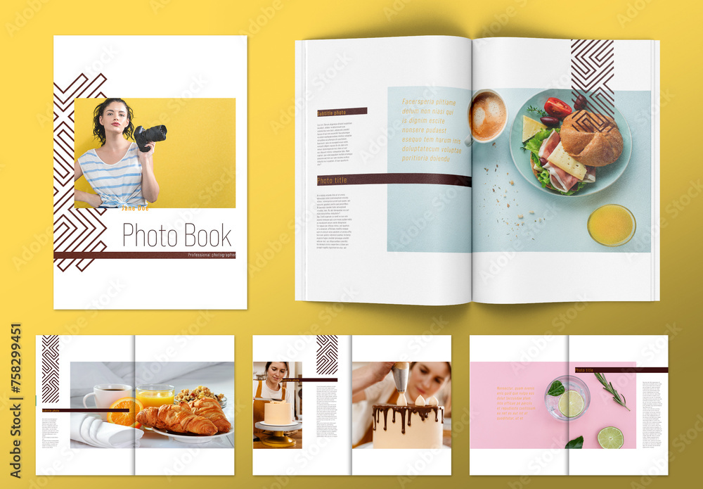 Photobook Layout Stock Template | Adobe Stock