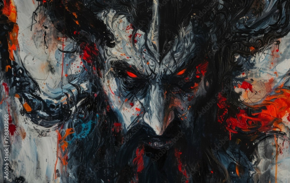 Hades Lord of the Underworld captured in a mythological oil painting ...