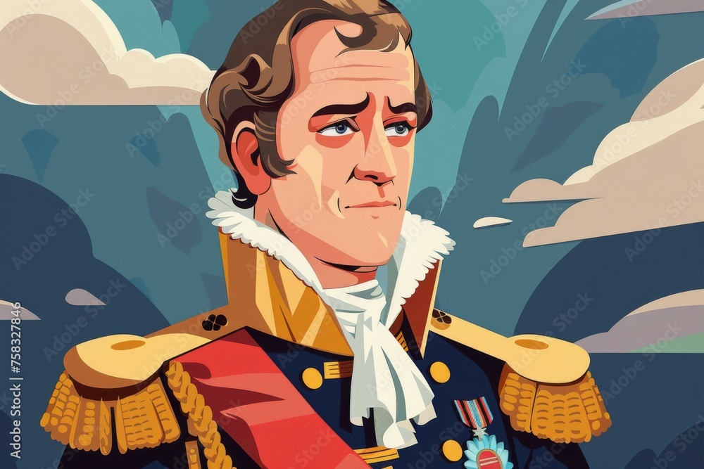 Napoleon Bonaparte depicted as French Emperor in cartoon with ...