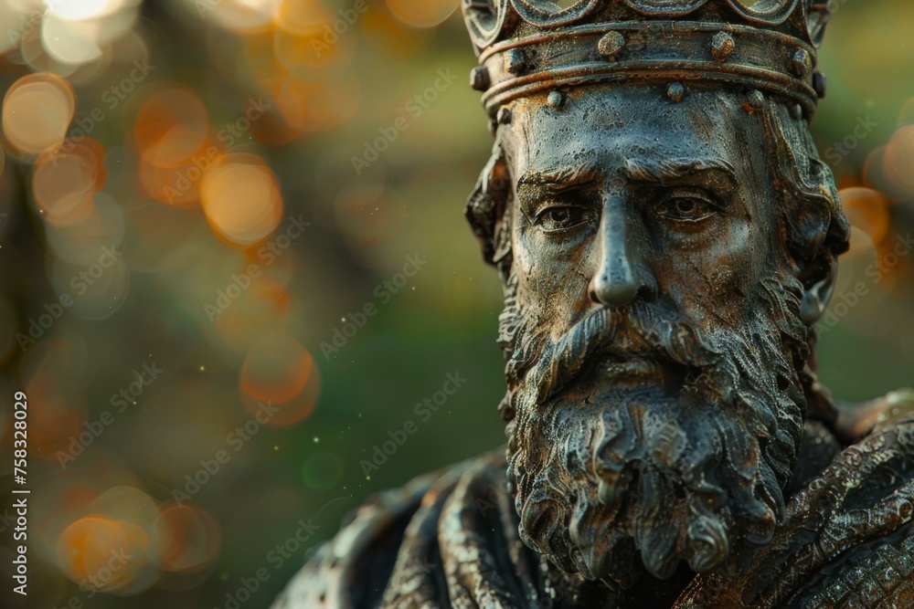 Alfred the Great Anglo-Saxon king statue historical figure in bronze ...