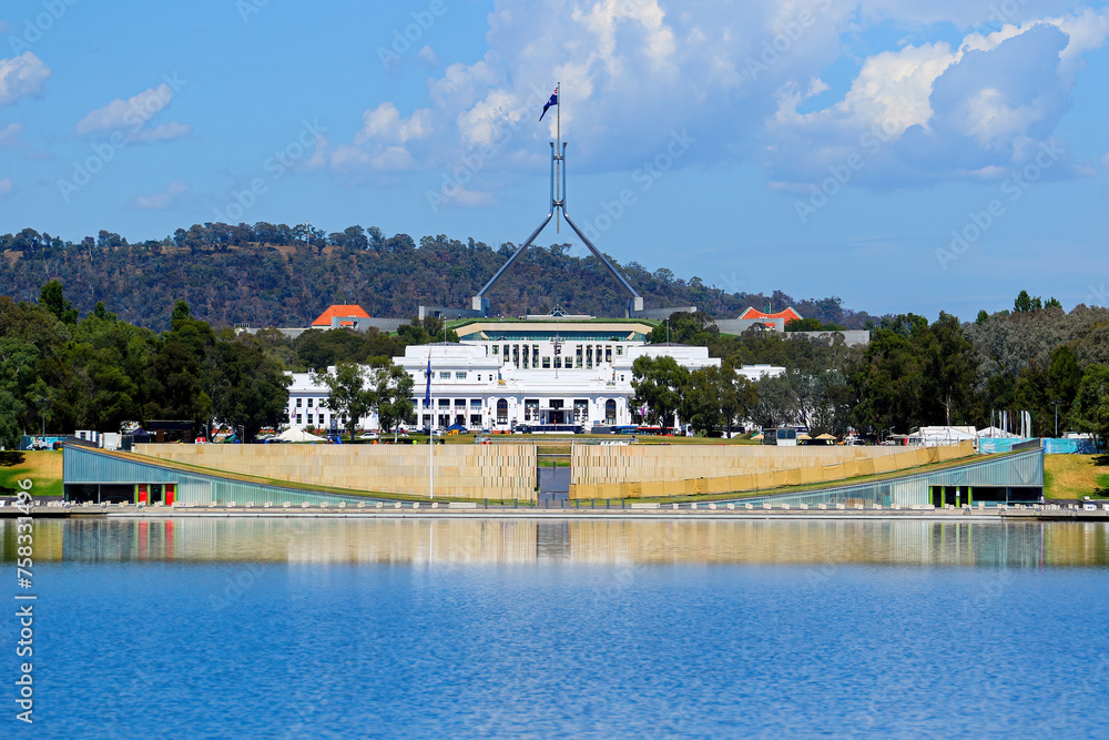 Parliament House of Australia on Capital Hill, as seen from the ...