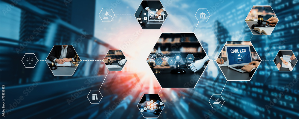 AI rules and law concept enforce to control AI artificial intelligence ...