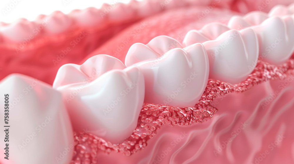 A tooth's intricate structure and texture are highlighted against a ...