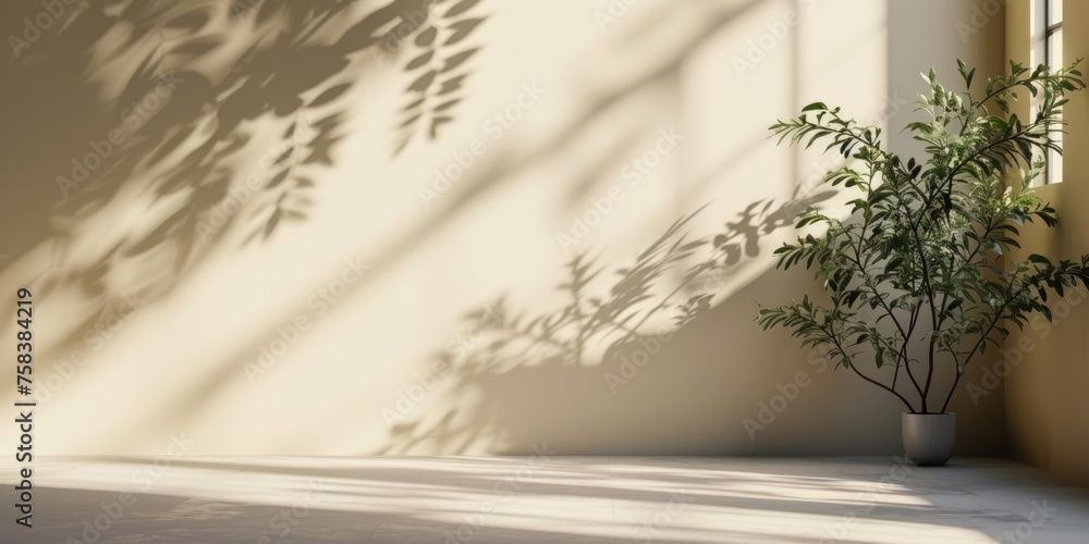 Greenery Infused Minimalism: Background suited for product ...