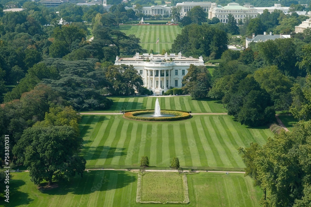 Photorealistic ai artwork of a fictional building based on the white ...