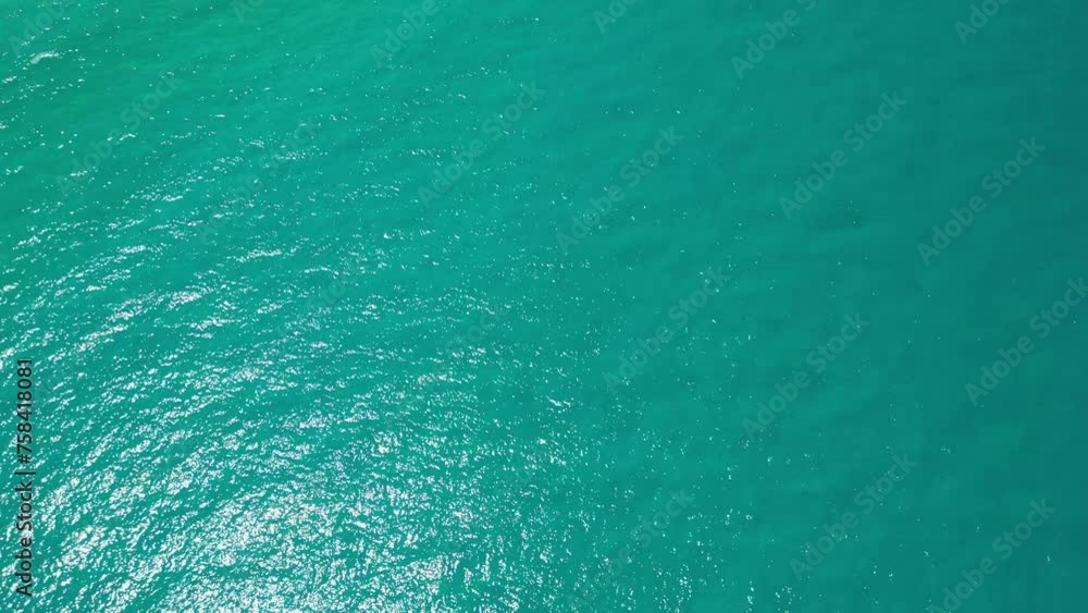 Top View Slow motion looping c ripples and wave, Refraction of sunlight ...