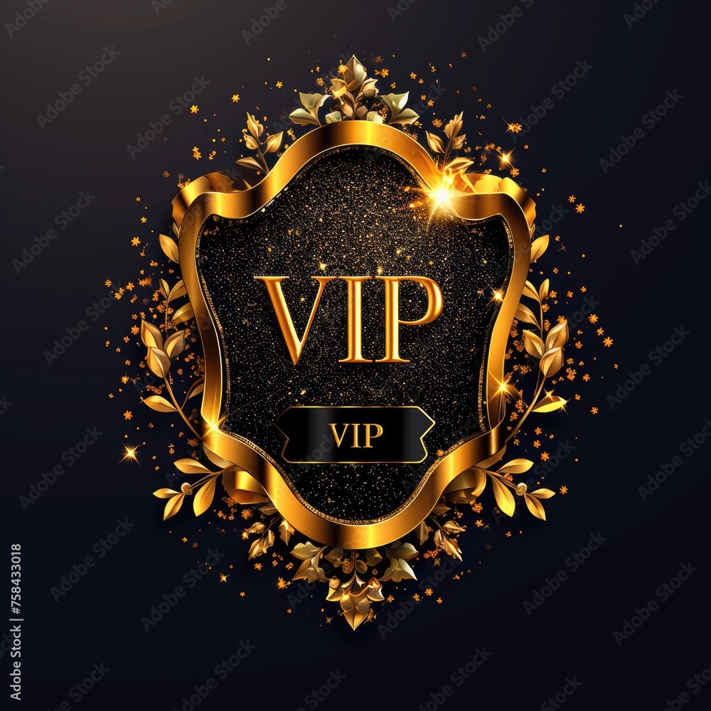 Vip v.i.p. sign logo text: a sophisticated blend on busines card ...
