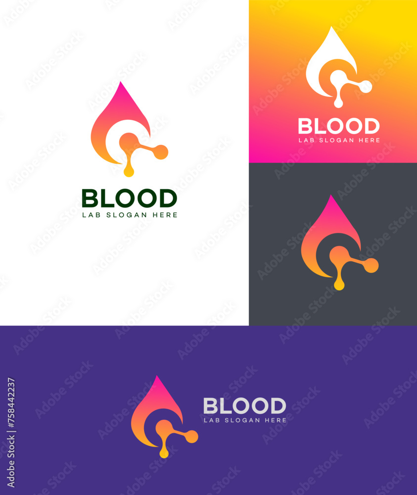 Blood lab logo Icon Brand Identity Sign Symbol Template Stock Vector ...