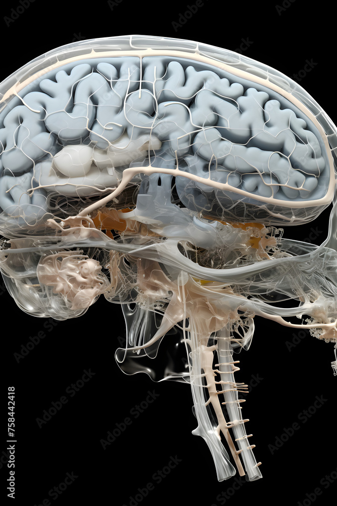High-resolution Computed Tomography (CT) Scan of a Human Brain ...