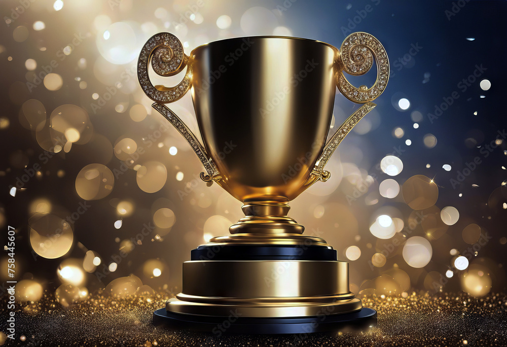 Award nomination ceremony luxury background with golden glitter ...