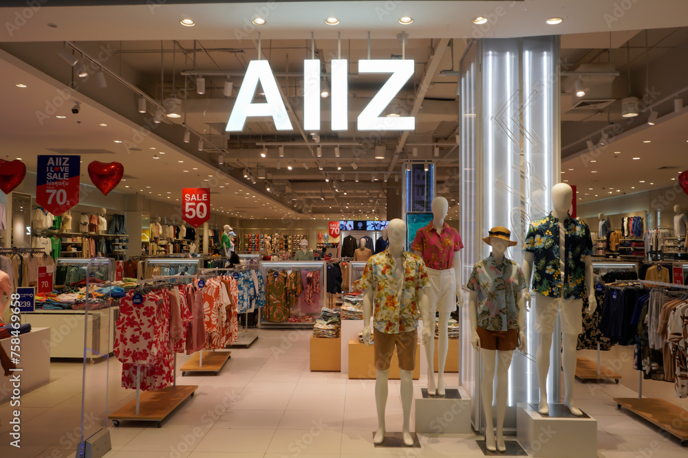 Bangkok, Thailand 21 March 2024 AIIZ logo and stores available ...