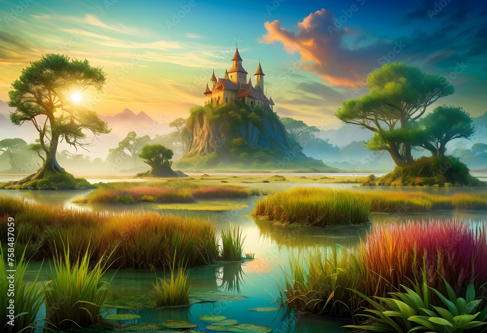 Mystical Marshlands Landscape, Landscape, Marshlands, Marsh, Wetland ...