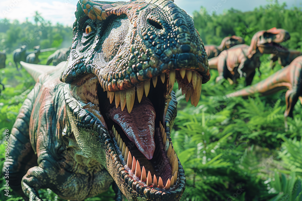 T-Rex = Tyrannosaurus. A powerful carnivorous dinosaur that lived in ...