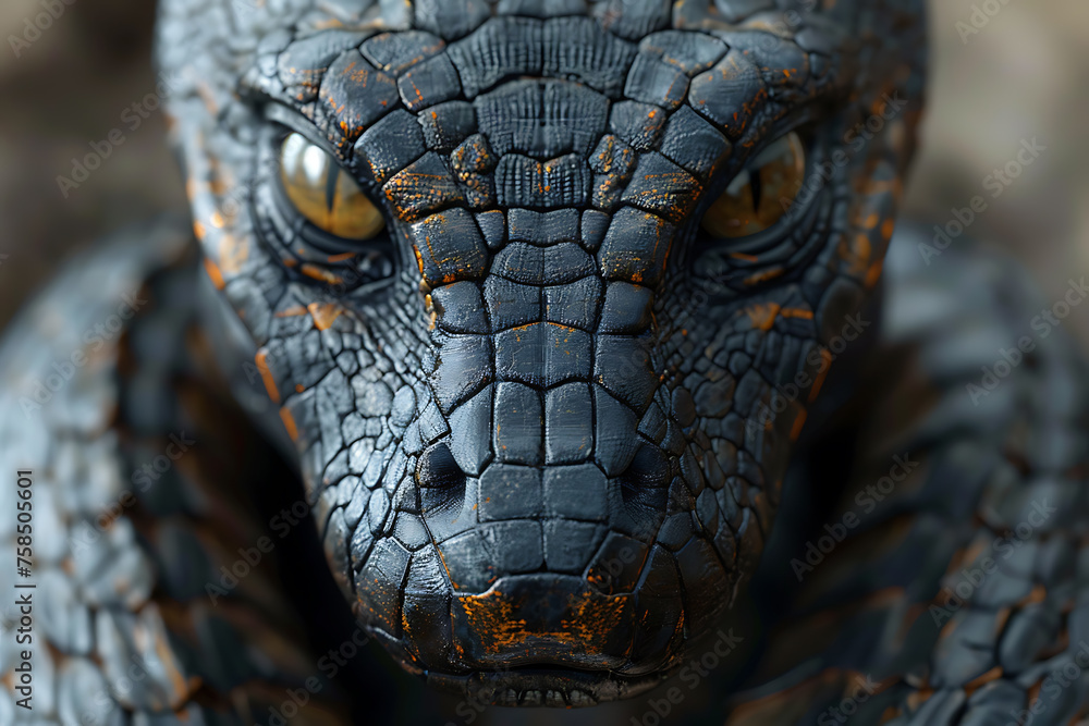 A striking depiction of Apophis, the ancient Egyptian deity symbolizing ...