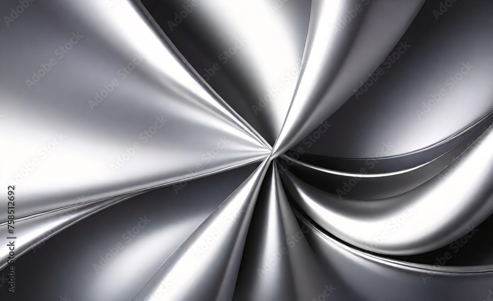 Feche a textura de metal líquido brilhante na cor cinza prateado com ...