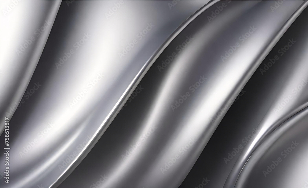 Feche a textura de metal líquido brilhante na cor cinza prateado com ...