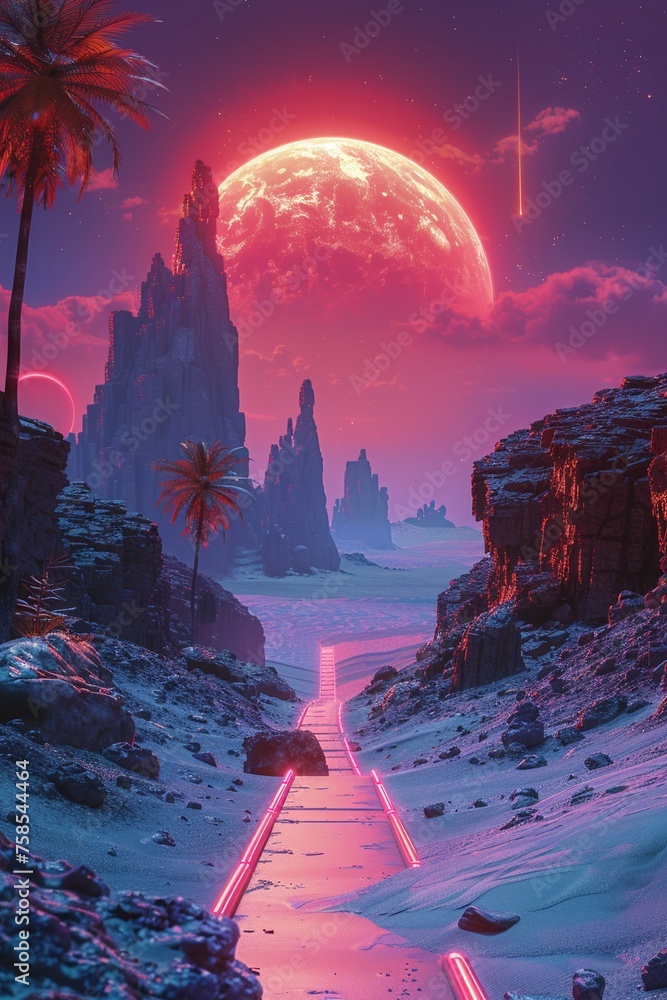 A 1970s-themed roller skating rink on Mars complete with disco lights ...