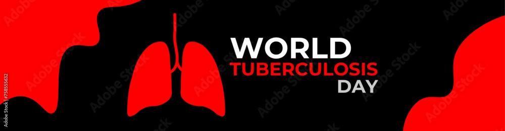 Vector illustration of a lungs for World Tuberculosis Day. observed on March 24th each year ...