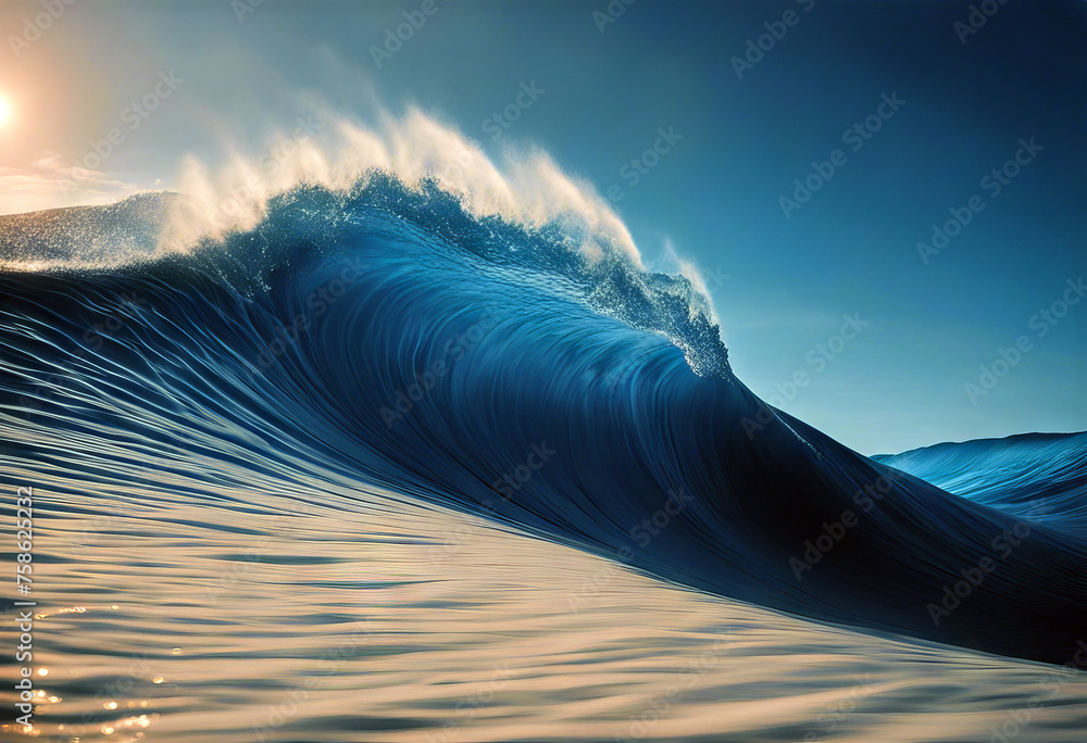 Abstract Simple Blue Wave. Vector Illustration. stock illustrationWave ...