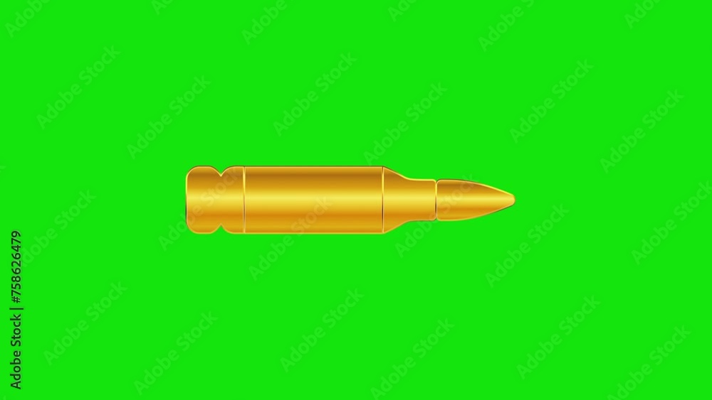 Bullet green screen animation for professional logo reveals. Chroma key ...