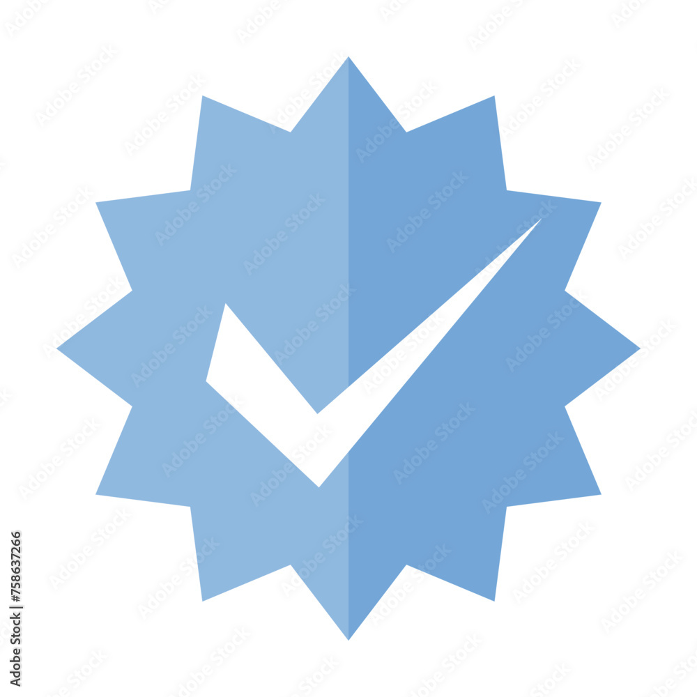 Premium Blue Check Mark Sign Vector, Verification mark Stock Vector ...