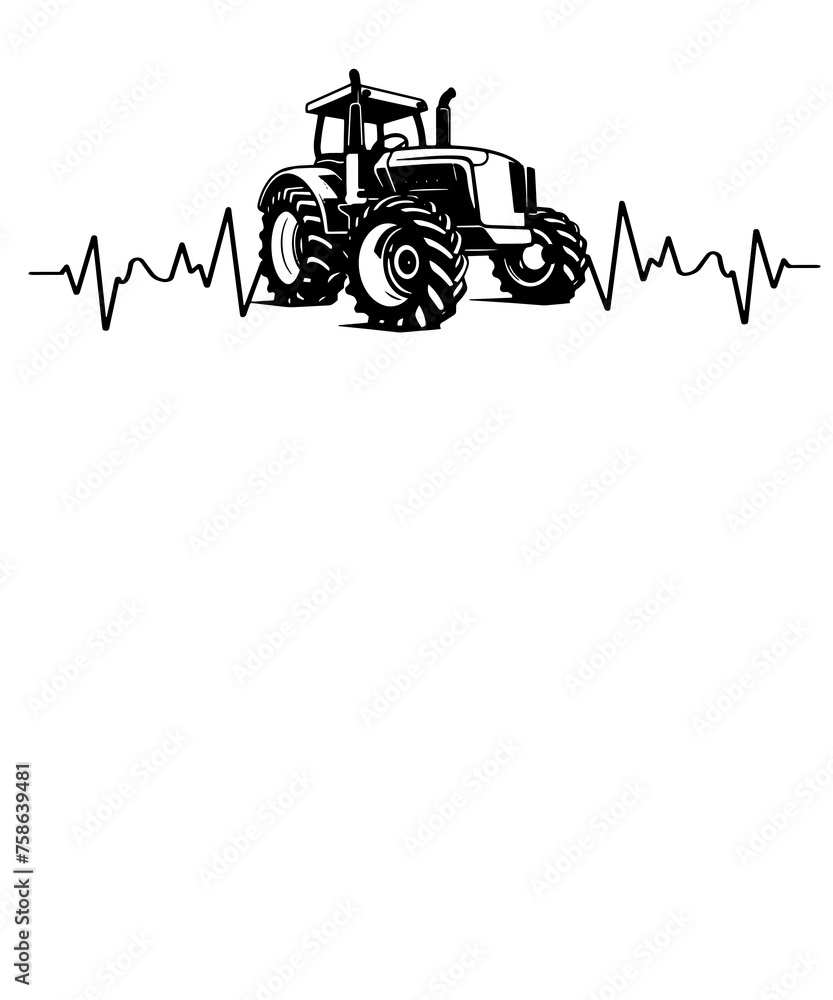 tractor Heartbeat EKG png design, tractor EKG, Nurse, Shirt design ...