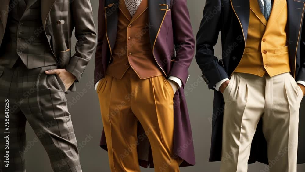 A series of images depicting the evolution of mens fashion from the ...