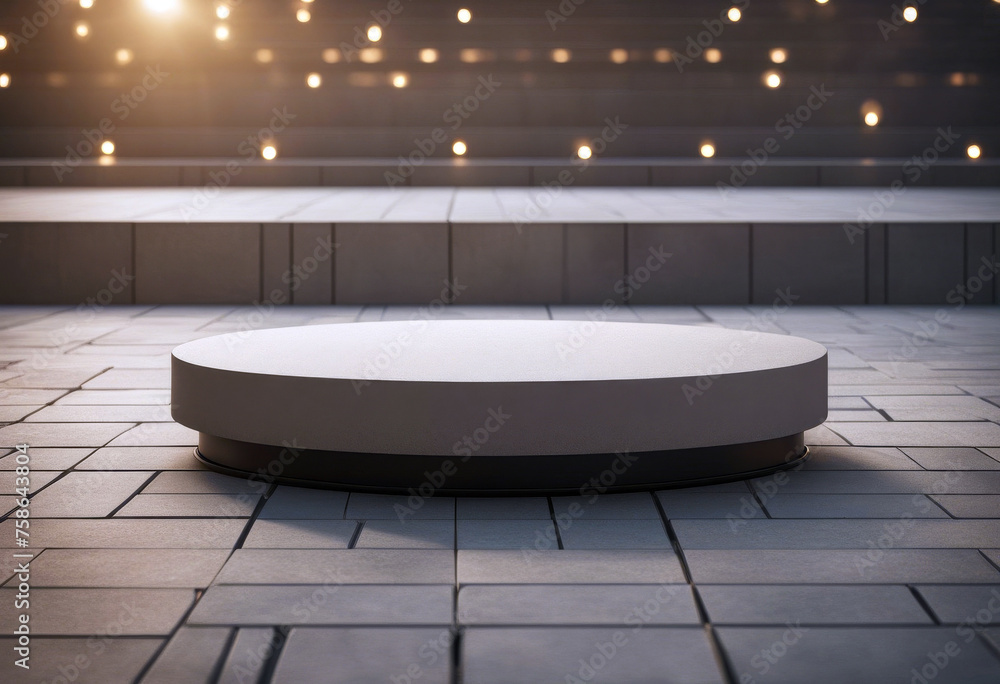 rendering 3d product stone presentation podium poduim stone dais ...