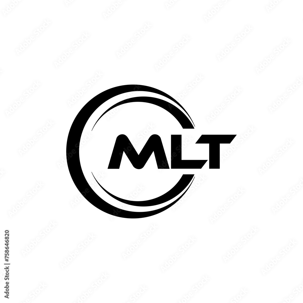 MLT letter logo design with white background in illustrator, cube logo ...