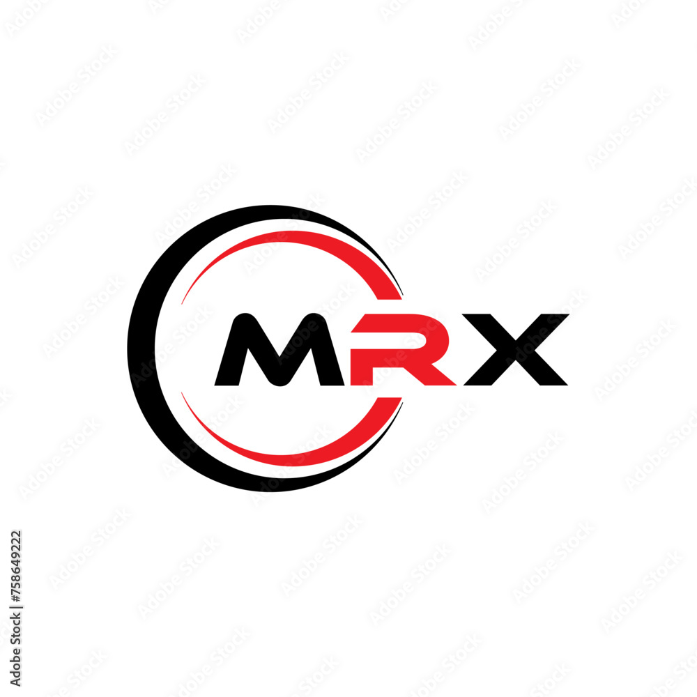 MRX letter logo design with white background in illustrator, cube logo ...