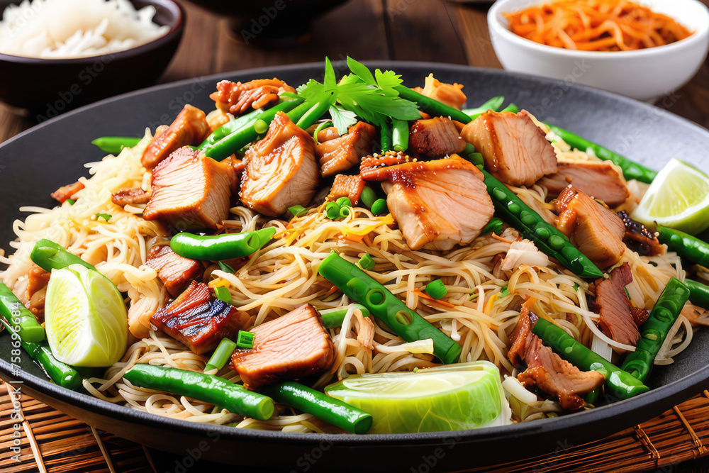 Filipino Pancit Bihon is a dish that originates from China. These are ...