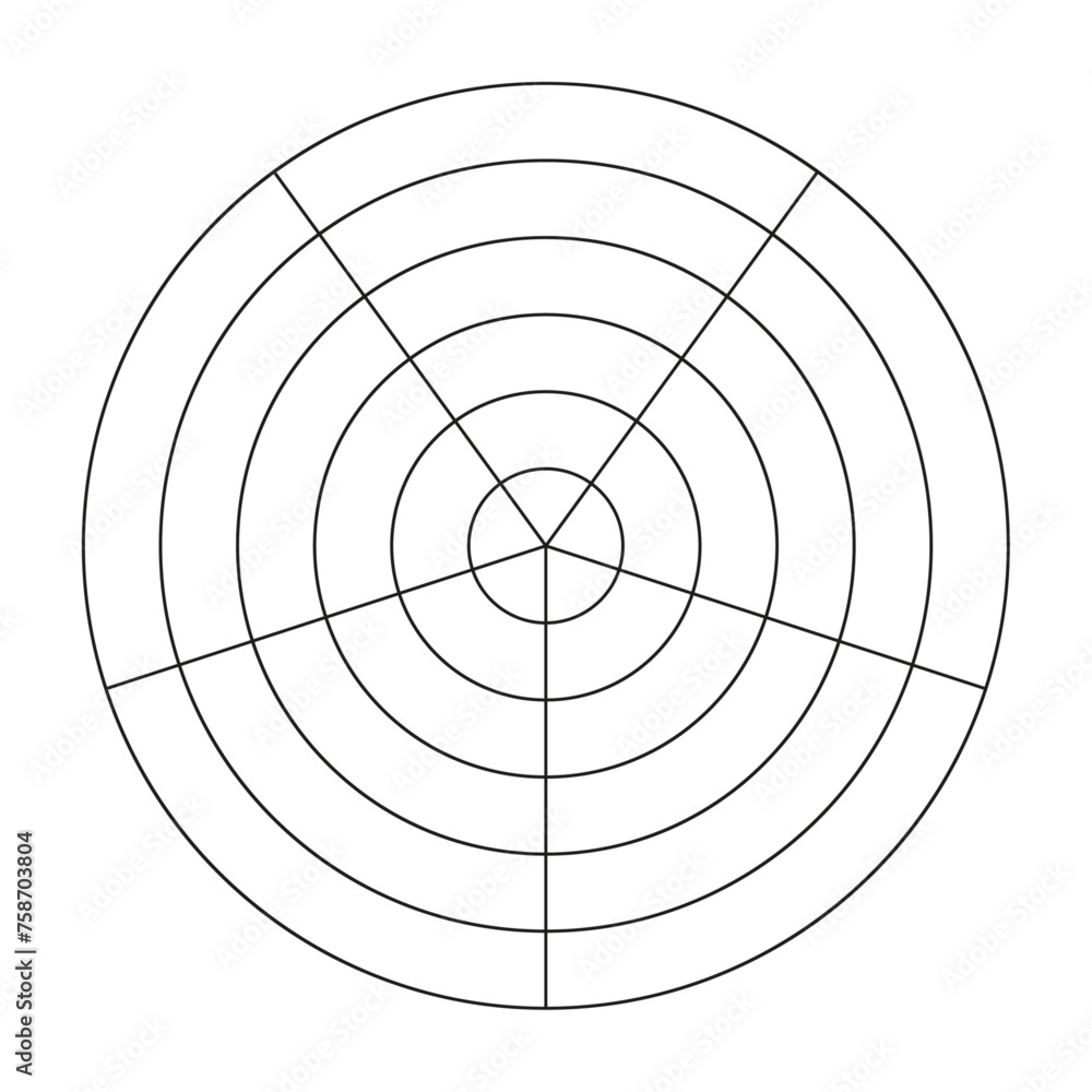 Pentagon and hexagon chart , for 5 point radar or spider diagrams. for ...