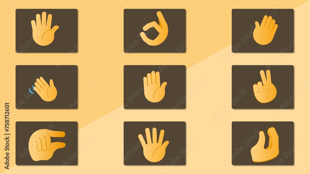 Animated Hand Emoji Stock Template | Adobe Stock