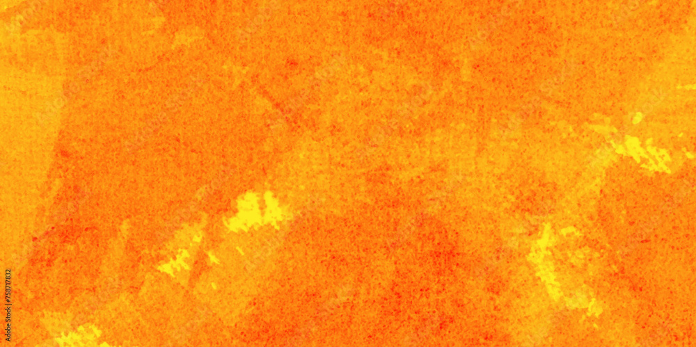 Abstract design with orange color old concrete wall texture background ...