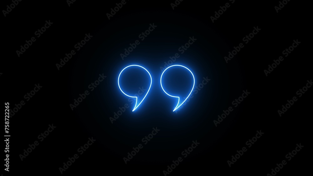 Quote marks. Quote Marks outline, speech marks, commas. 3d Illustration ...