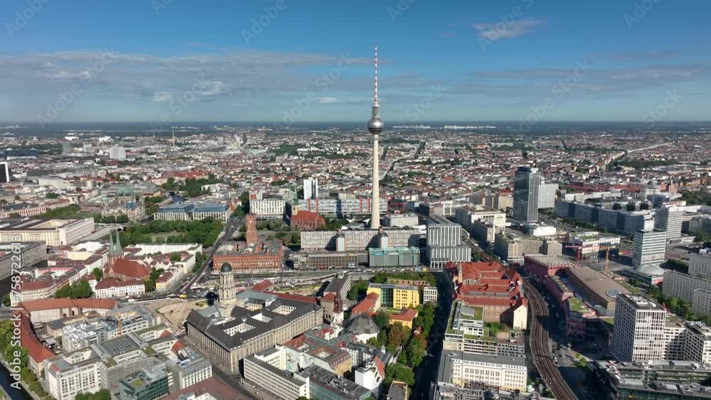 City of Berlin, Germany from above.Aerial view of cityscape showing ...